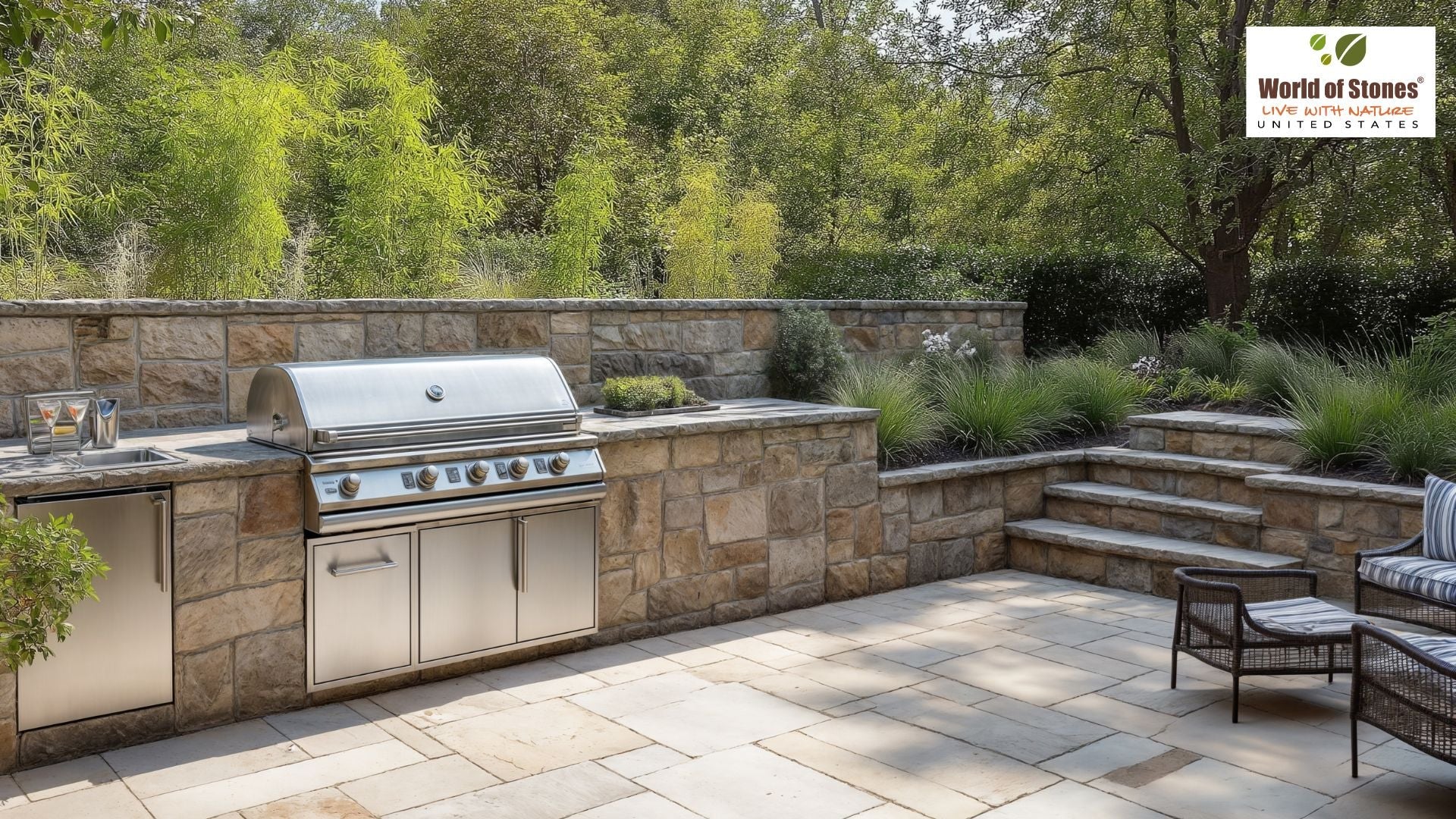 10 Best Designing Outdoor Kitchens with Natural Stone