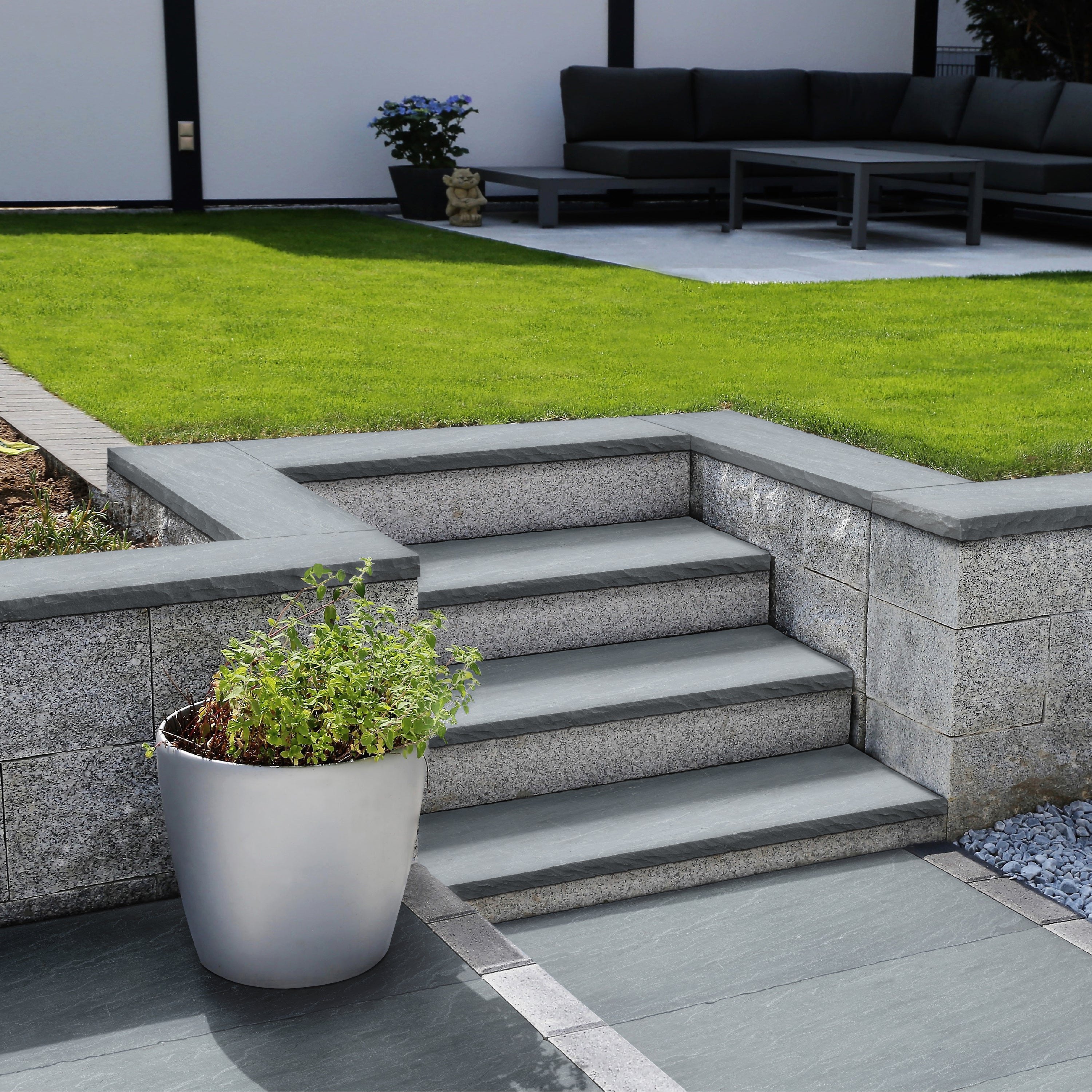 Natural Stone Treads for Outdoor Stairs | Non-Slip Stair Treads