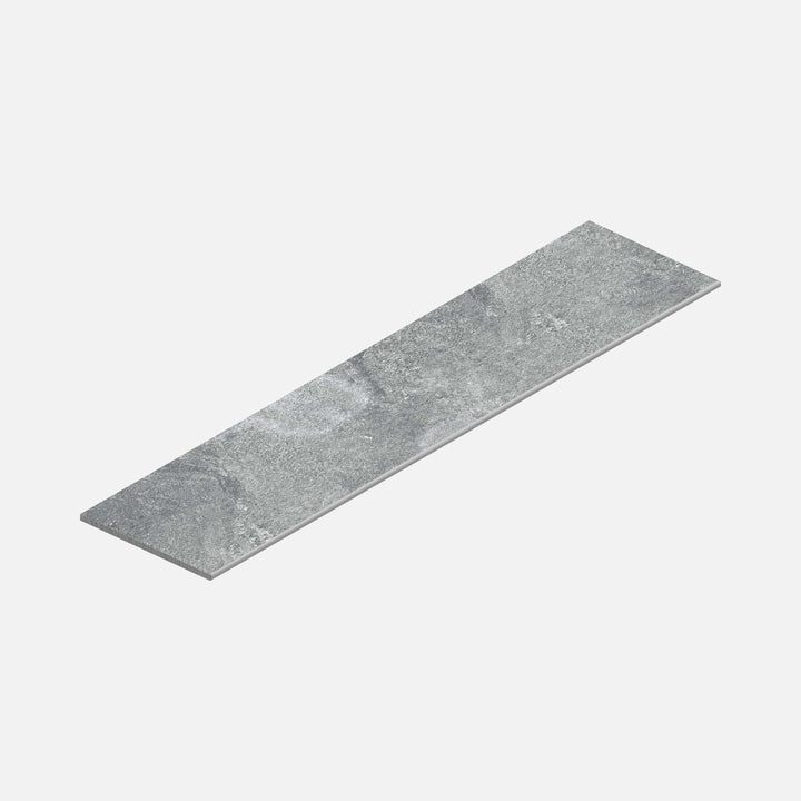 Silver Grey Quartz 12"x24"x3/4" Porcelain Pool Coping Bullnose (90 pcs